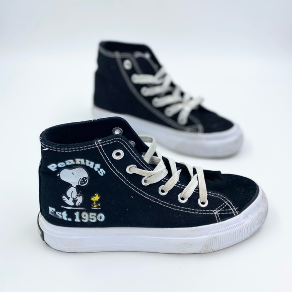Peanuts | Shoes | Peanuts Snoopy High Top Sneakers Kids Size | Poshmark